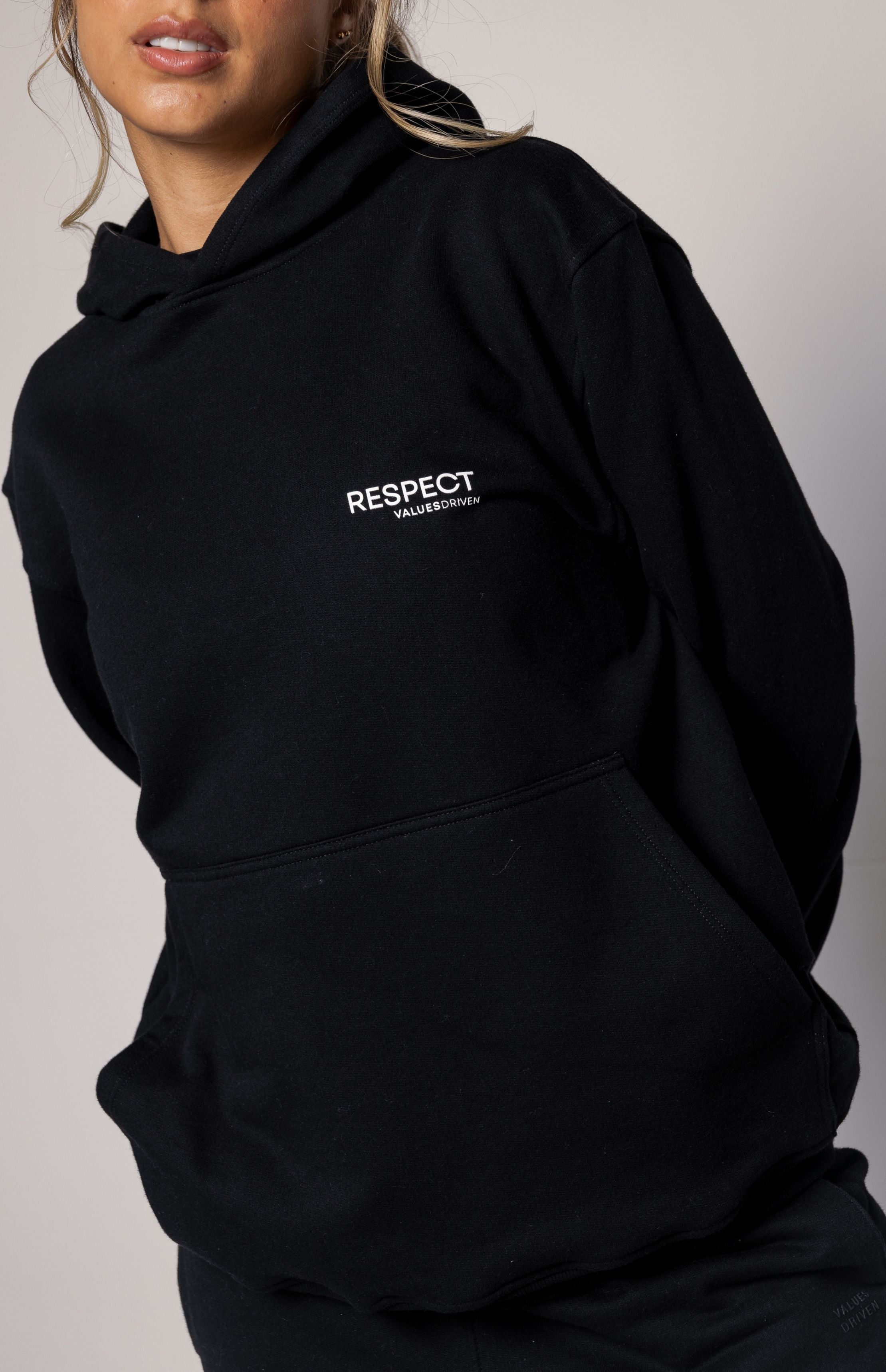 Respect Hoodie Black – Values Driven