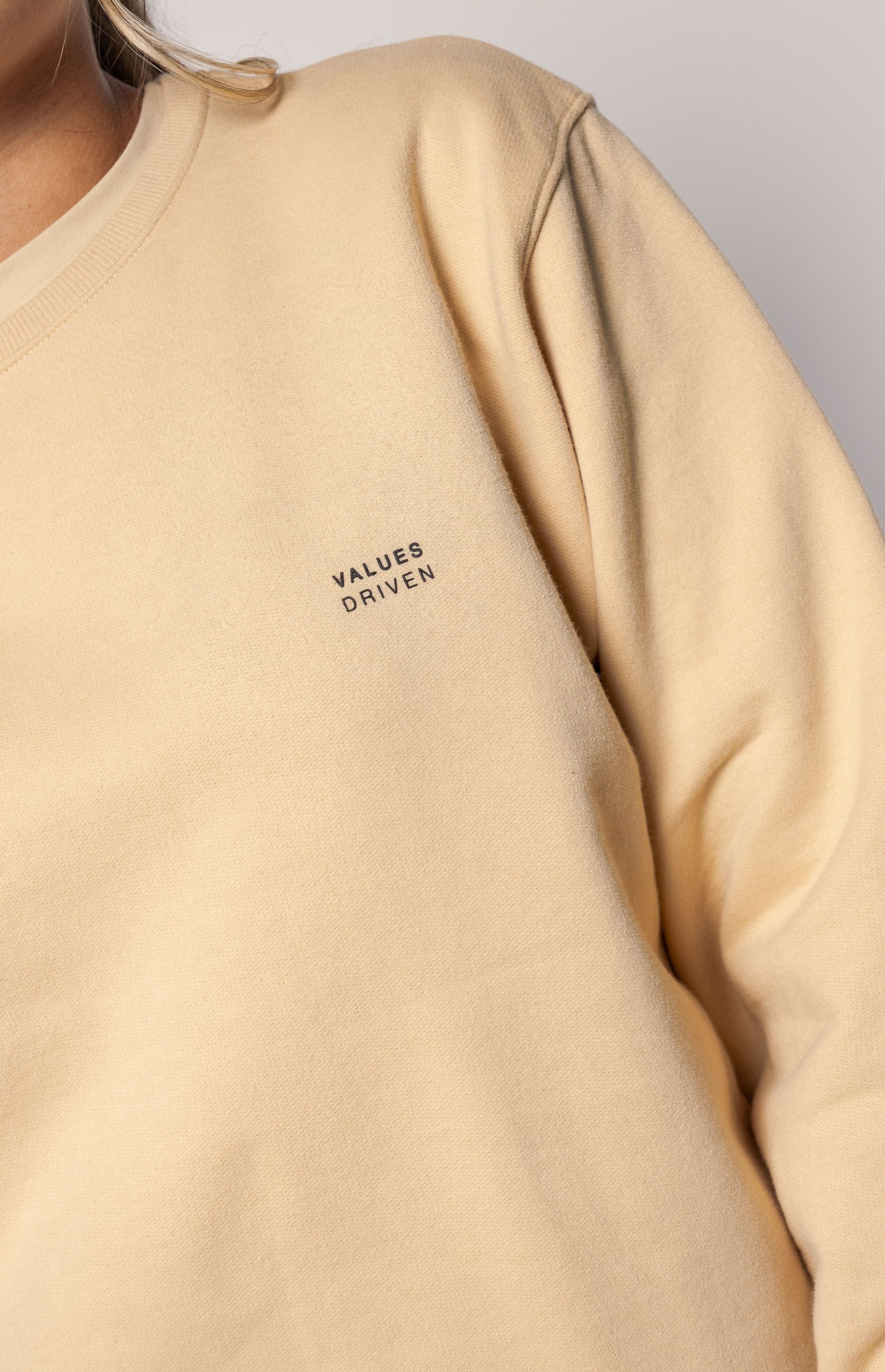 Consistency Crewneck Beige – Values Driven